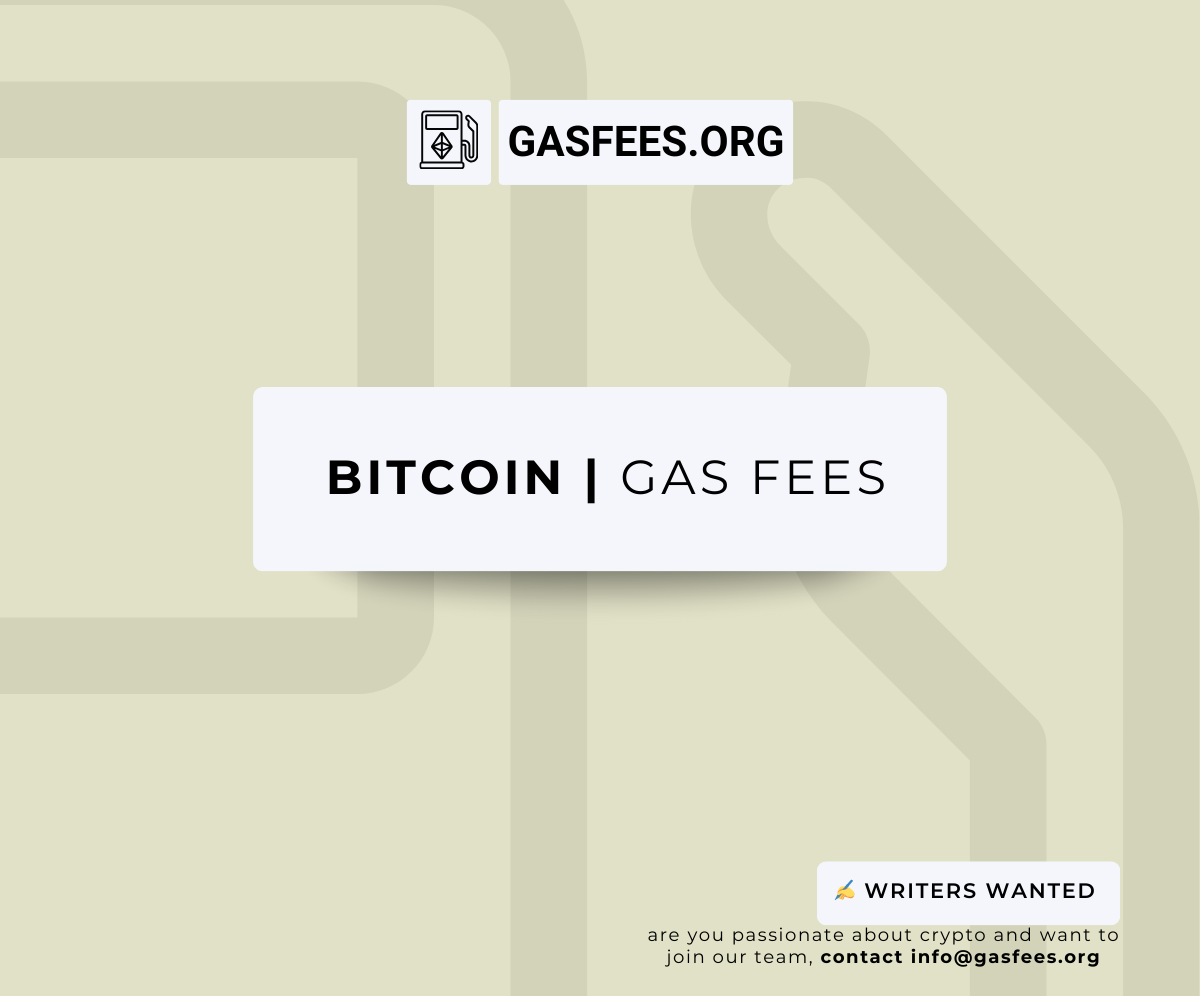 What Are Bitcoin Gas Fees? | gasfees.org